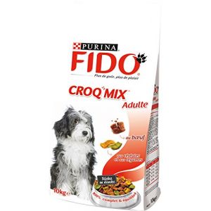 Purina Fido Croq Mix - Croquettes pour chien adulte Boeuf, Céréales ...
