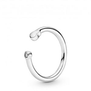 Pandora Bague 198559C01 - Ouverte Coeur Poli Argent Femme - Comparer ...