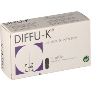 Ucb Pharma Diffu-K - Chlorure de potassium (40 gélules) - Comparer avec ...