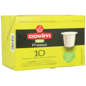 Covim Café Espresso Bio & Compostable 100% Arabica 10 Cápsulas 55 Gr ...