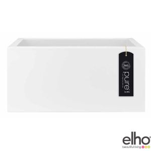 Elho Pot de fleurs rectangulaire Pure Square Long avec roulettes 80 x ...