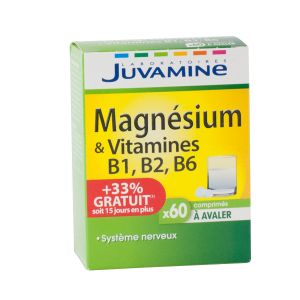Juvamine Magnésium & Vitamines B1, B2, B6 45 comprimés + 15 offerts ...