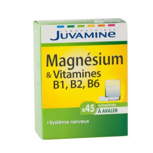 Juvamine Magnésium & Vitamines B1, B2, B6 45 comprimés - Comparer avec ...