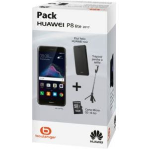 Huawei Pack P8 Lite 2017 + trépied/perche à selfie + étui folio + micro ...