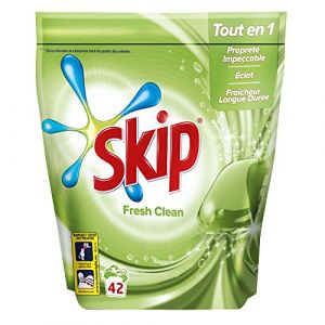 Skip Lessive Fresh Clean 42 capsules - Comparer avec Touslesprix.com