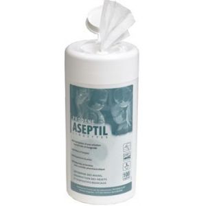 ASEPTIL ASEPTIL Boîte de 100 Lingettes antiseptiques et désinfectantes ...