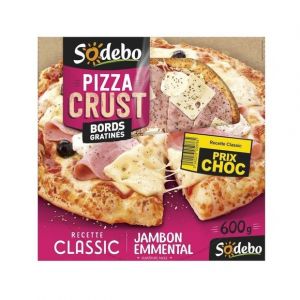 Sodebo Pizza crust classic jambon, emmental - Comparer avec Touslesprix.com