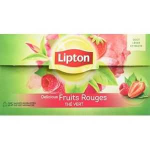 Lipton Thé vert Delicious Fruits rouges - Les 25 sachets - 35g ...