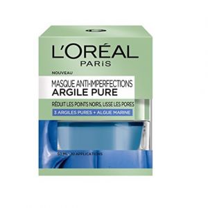 L'Oréal Masque Anti-Imperfections Argile Pure 3 Argiles Pures + Algue marine 50ml - Comparer ...