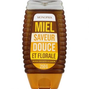 Monoprix Miel saveur douce et fruité - Le flacon de 250g - Comparer ...