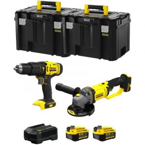 Stanley FatMax Kit SVK213 (SFMCD711 SFMCG400 2 x 4,0 Ah Chargeur TSTAK ...