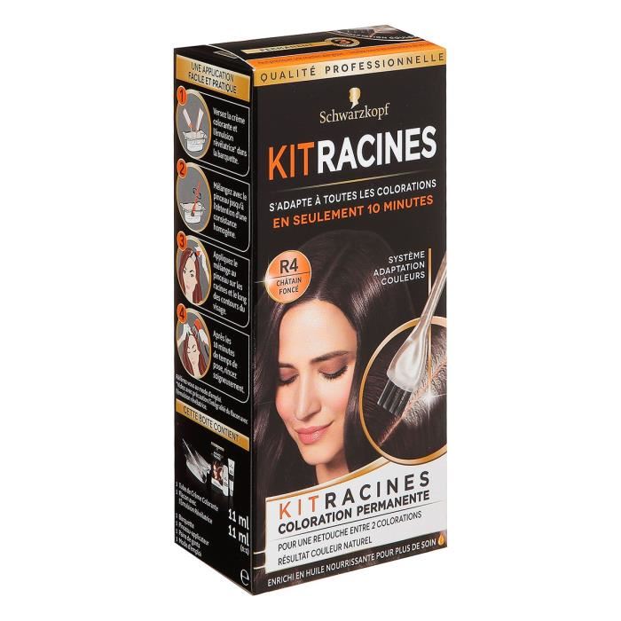 Schwarzkopf Kit racines, nuances de châtain foncé, toutes colorations ...