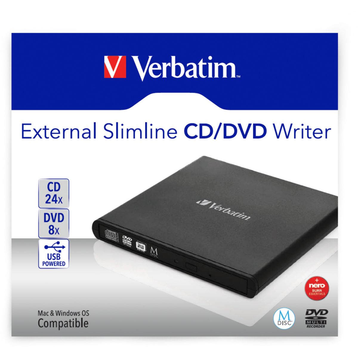 Verbatim Slimline - Lecteur DVD±RW (±R DL)/DVD-RAM USB 2.0 - Comparer ...