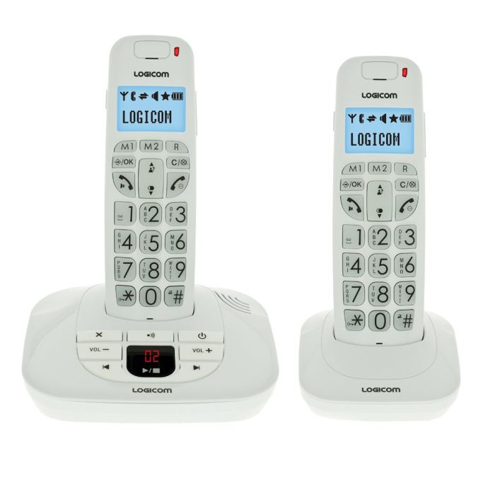 Logicom Confort 255 Duo - Téléphone sans fil avec répondeur 2 combinés ...