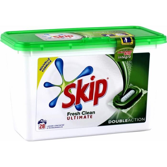 Skip Lessive Ultimate Fresh Clean Double Action - 28 dosettes ...