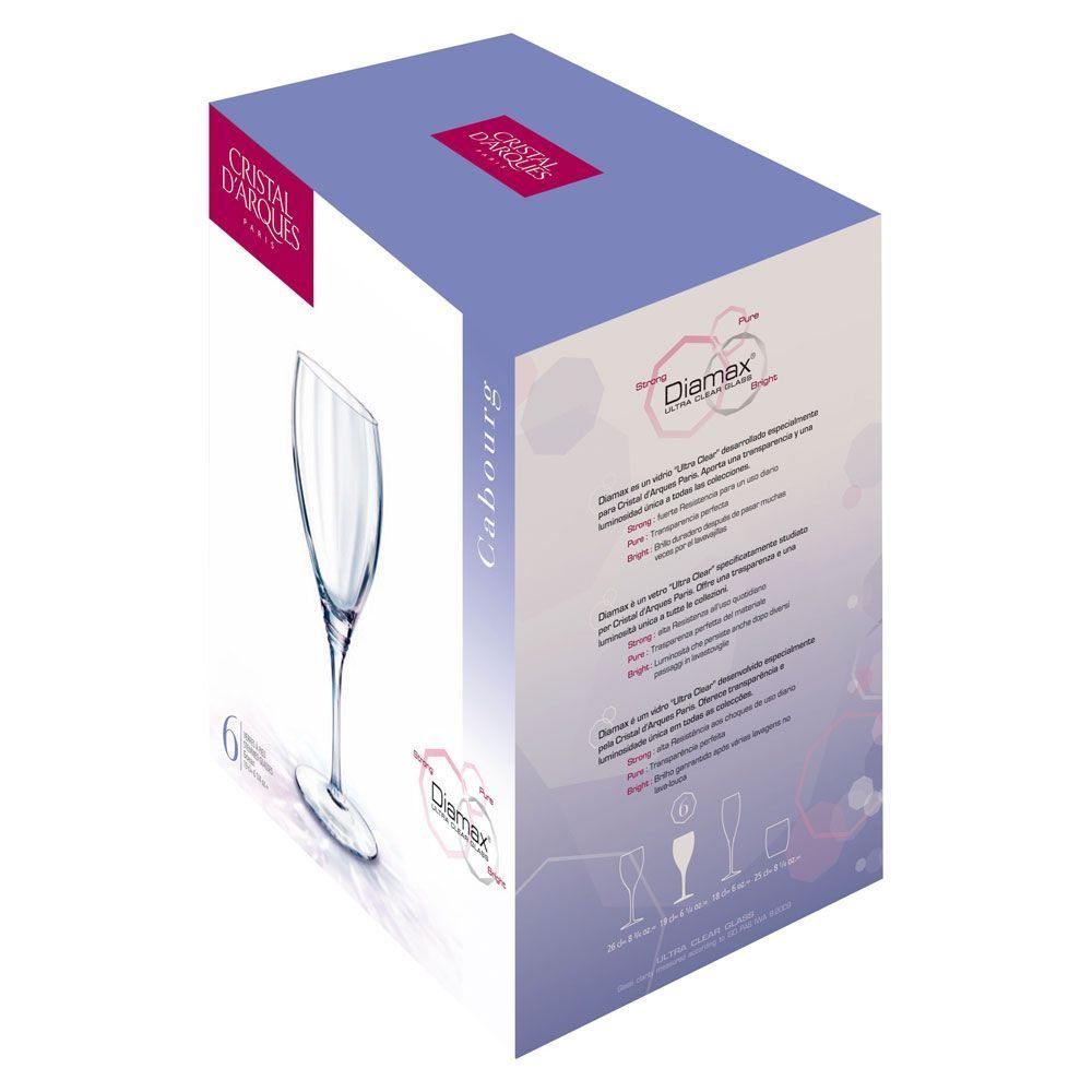 Cristal d'Arques G5142 - 6 verres à pied Carbourg (19 cl) - Comparer ...