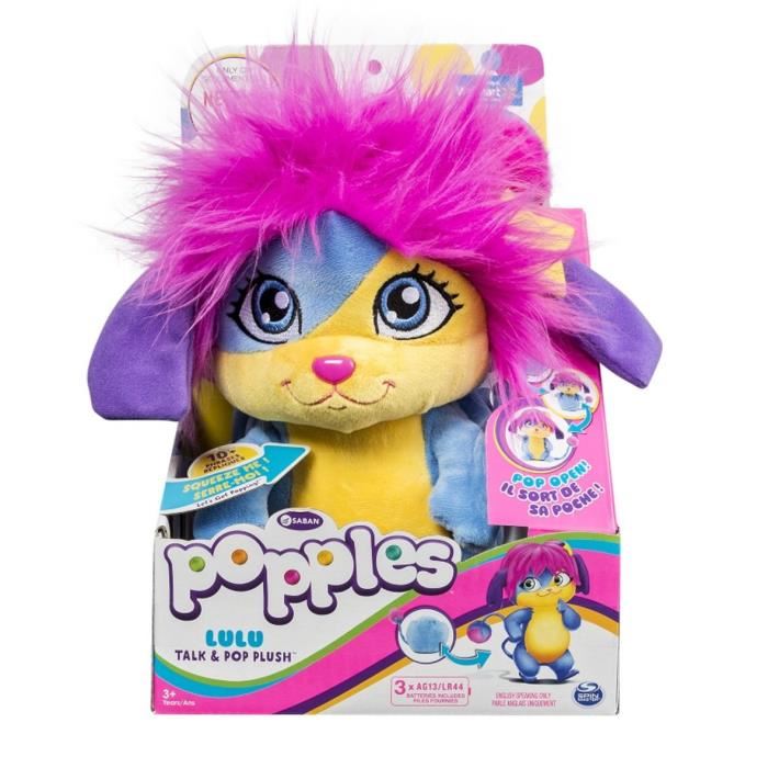 Spin Master Popples Lulu Peluche transformable parlante 25 cm ...