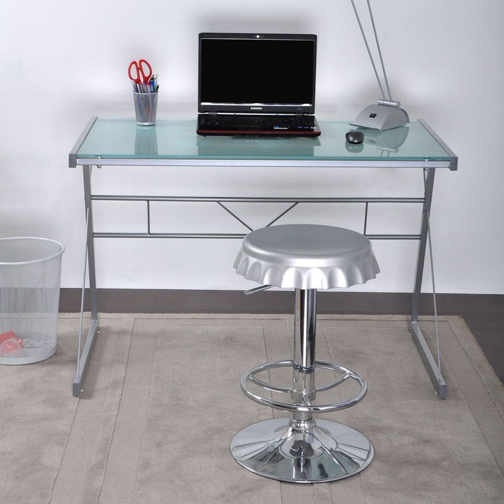 Bureau informatique World en verre et métal (110 à 119 m) - Comparer ...