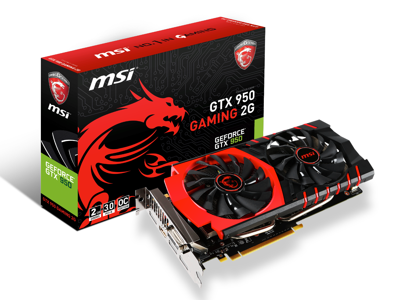 MSI GTX 950 Gaming 2G - Carte graphique GeForce GTX 950 2 Go GDDR5 PCI ...