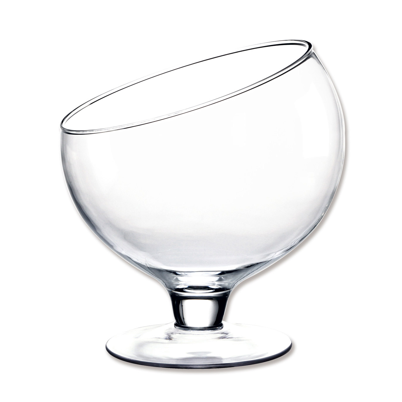 Bol à punch Drop en verre soufflé à pied (18 cm) - Comparer avec ...