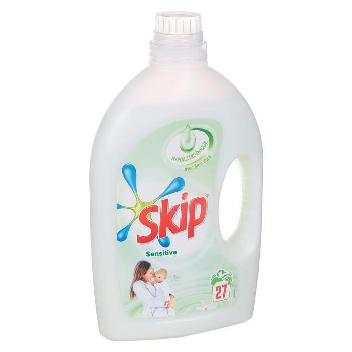 Skip Sensitive Lessive liquide Peaux sensibles & bébés 1,89 L - 27 ...