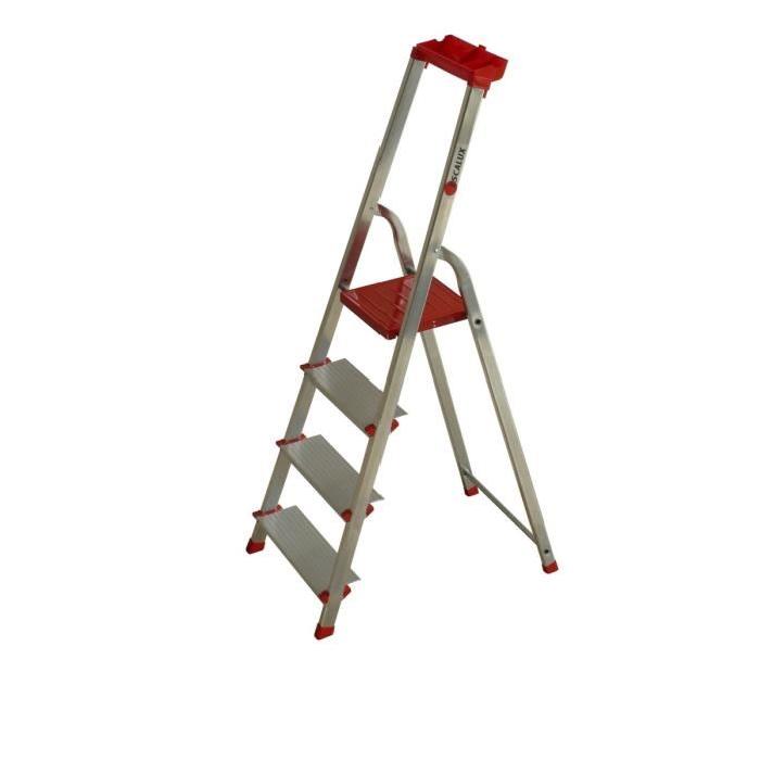 Escalux CONFORLUX - Escabeau Aluminium marches Ultra larges 4 marches ...
