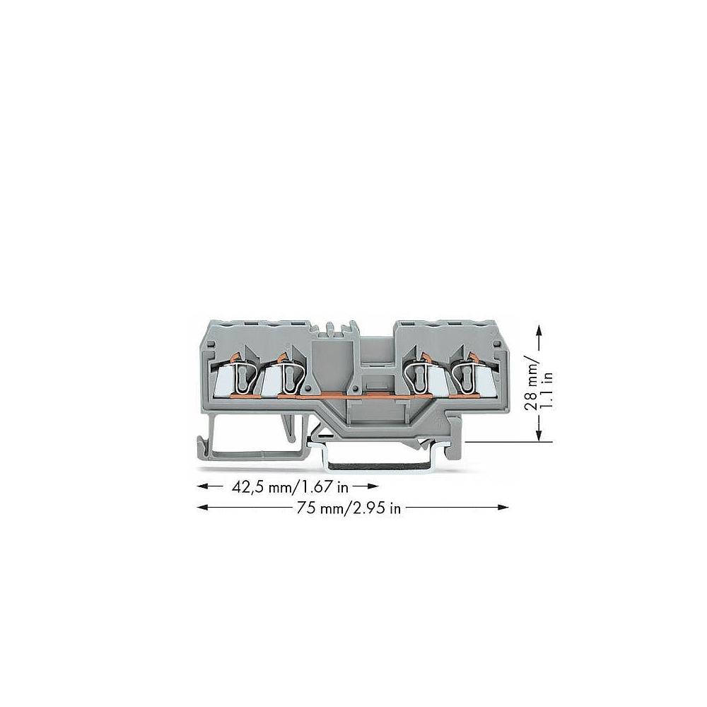 Wago 280-833 - Borne de passage 100 pc(s) - Comparer avec Touslesprix.com