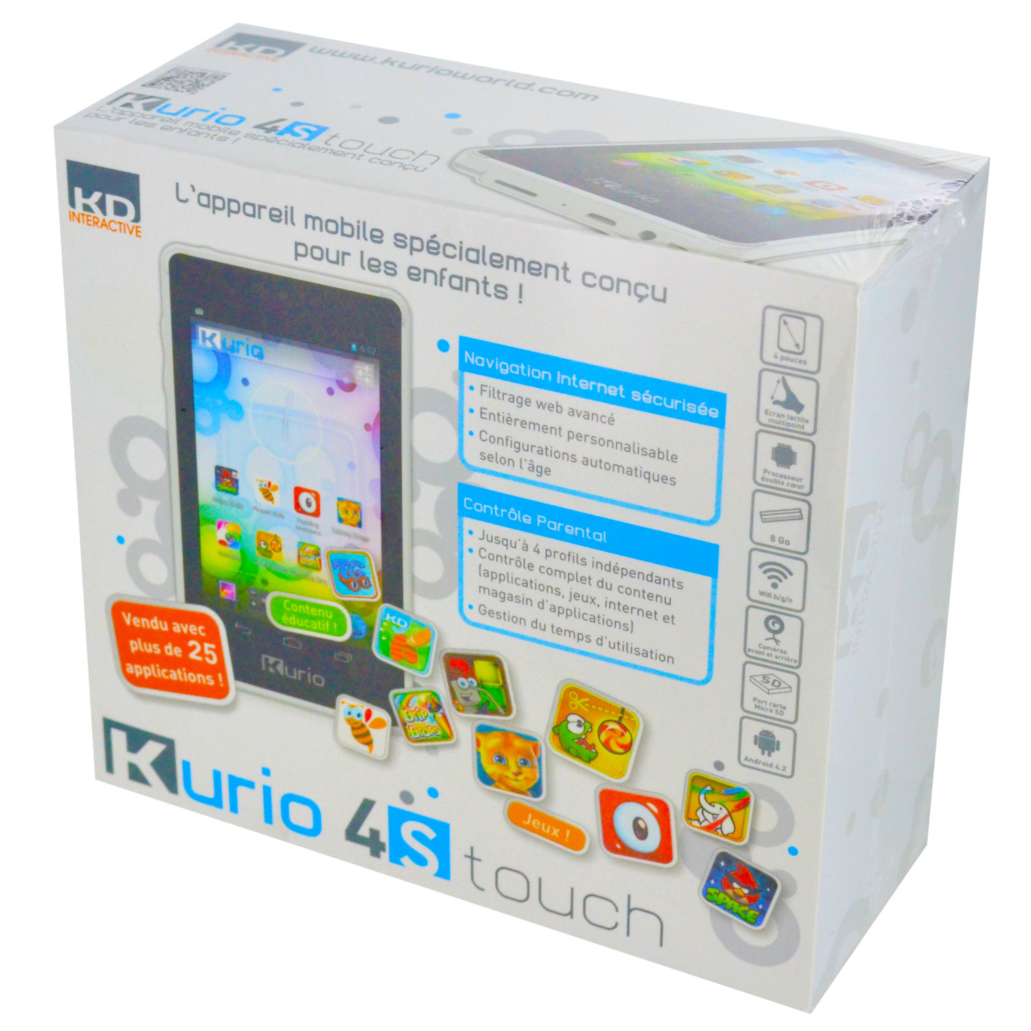 Kurio 4S Touch 8 Go - Tablette tactile 4" sur Android 4.2.2 - Comparer ...