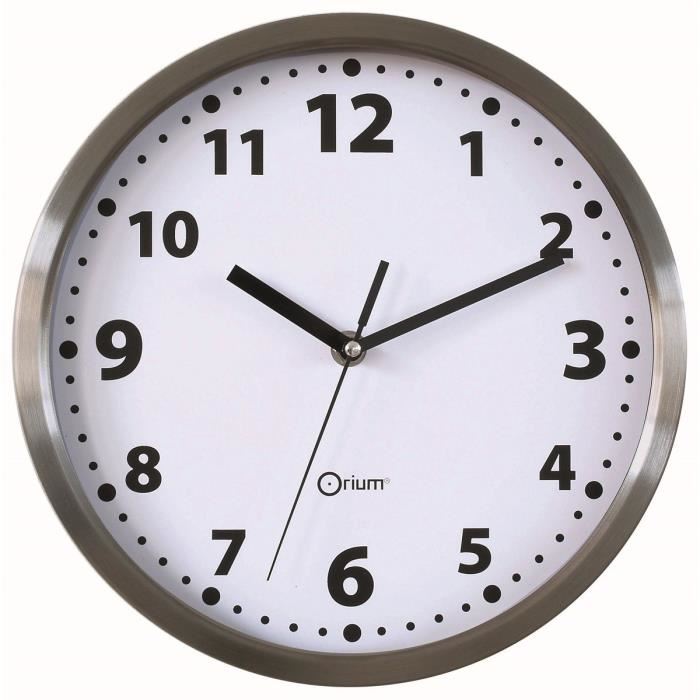 Orium Horloge basique en inox (25 cm) - Comparer avec Touslesprix.com