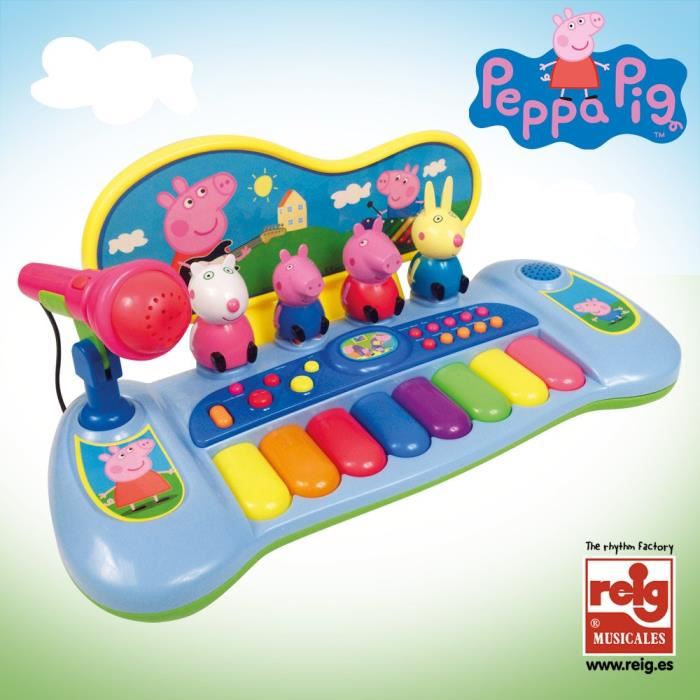 Reig Musicales 2328 - Clavier avec personnages et microphone Peppa Pig ...