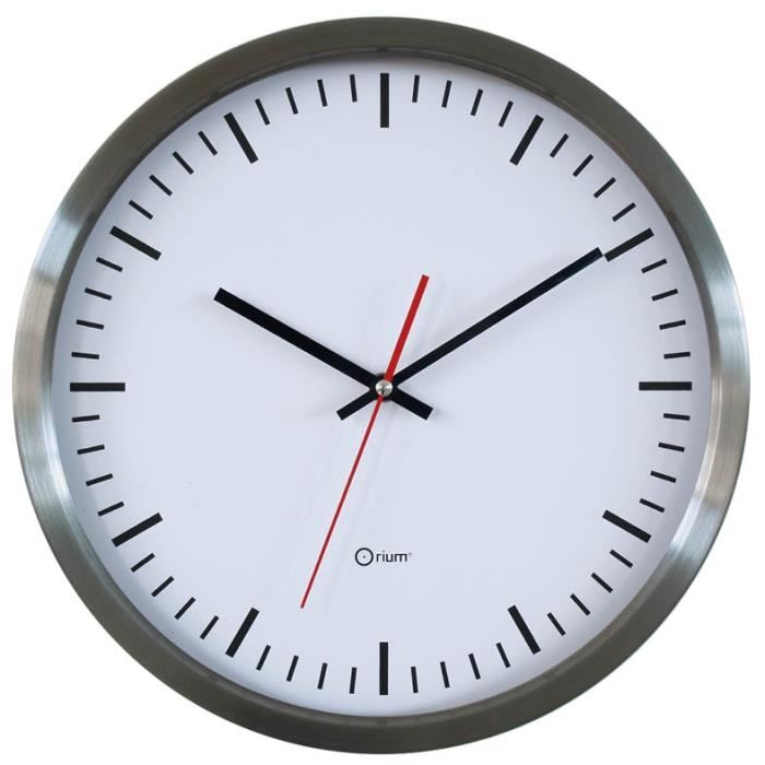 Orium Horloge murale Station en inox (34 cm) - Comparer avec ...