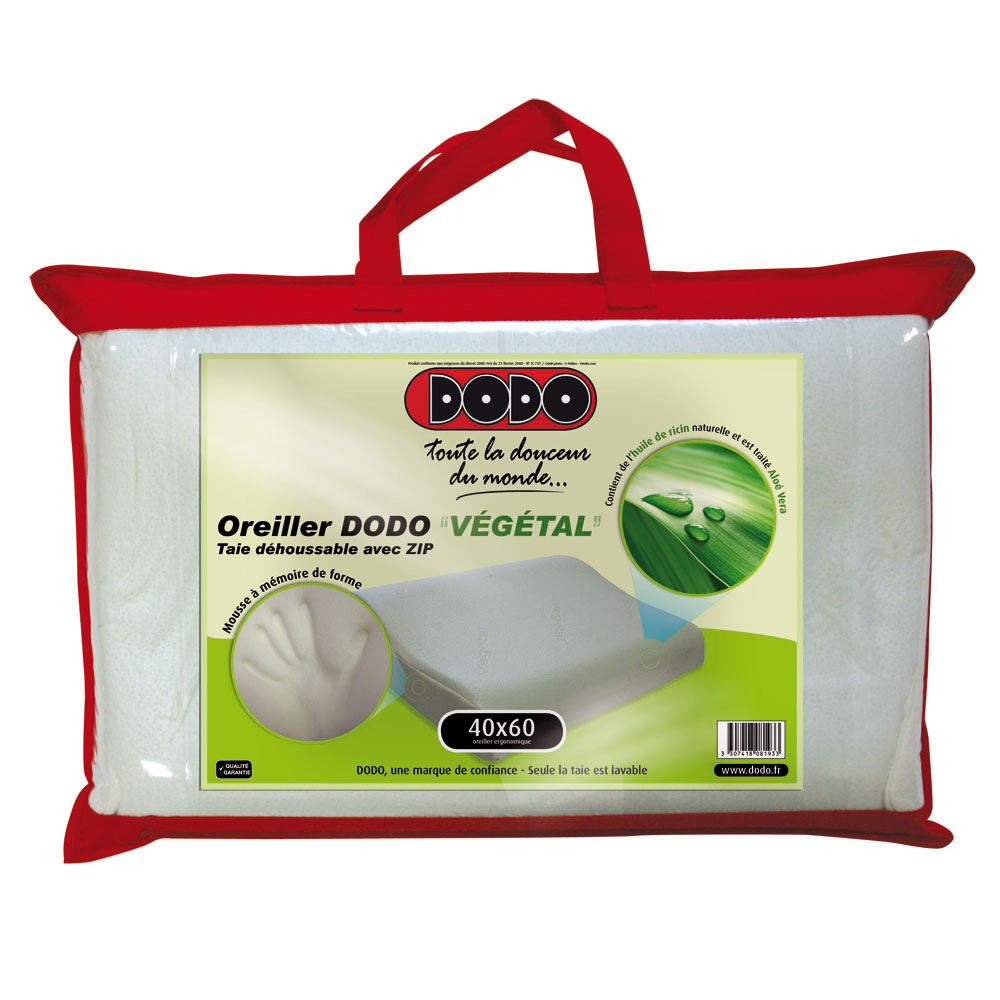 Dodo Oreiller ergonomique végétal (40 x 60 cm) - Comparer avec ...