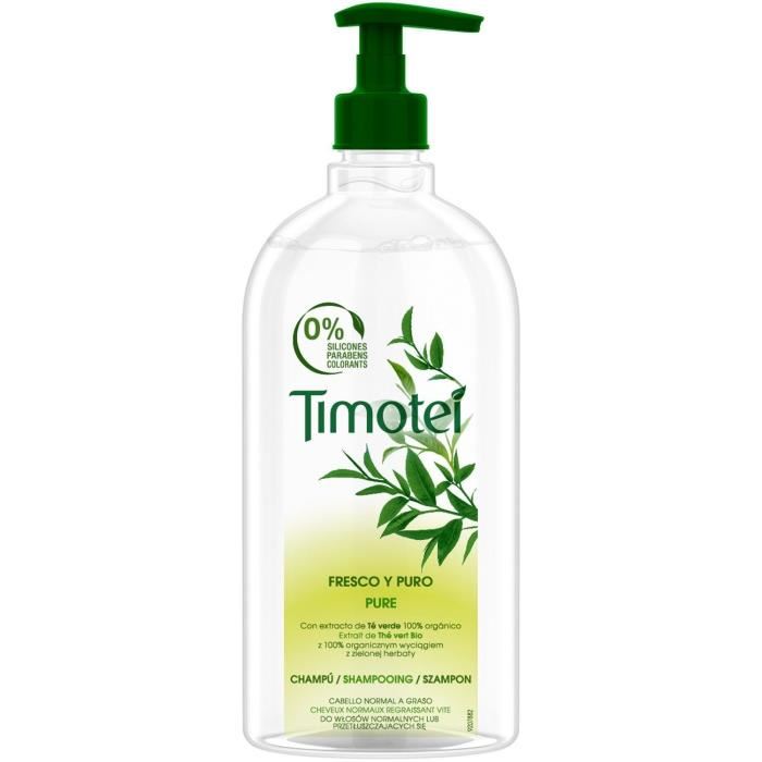 Timotei Pure Shampoing Femme Enrichi à l'extrait de Thé Vert Bio ...