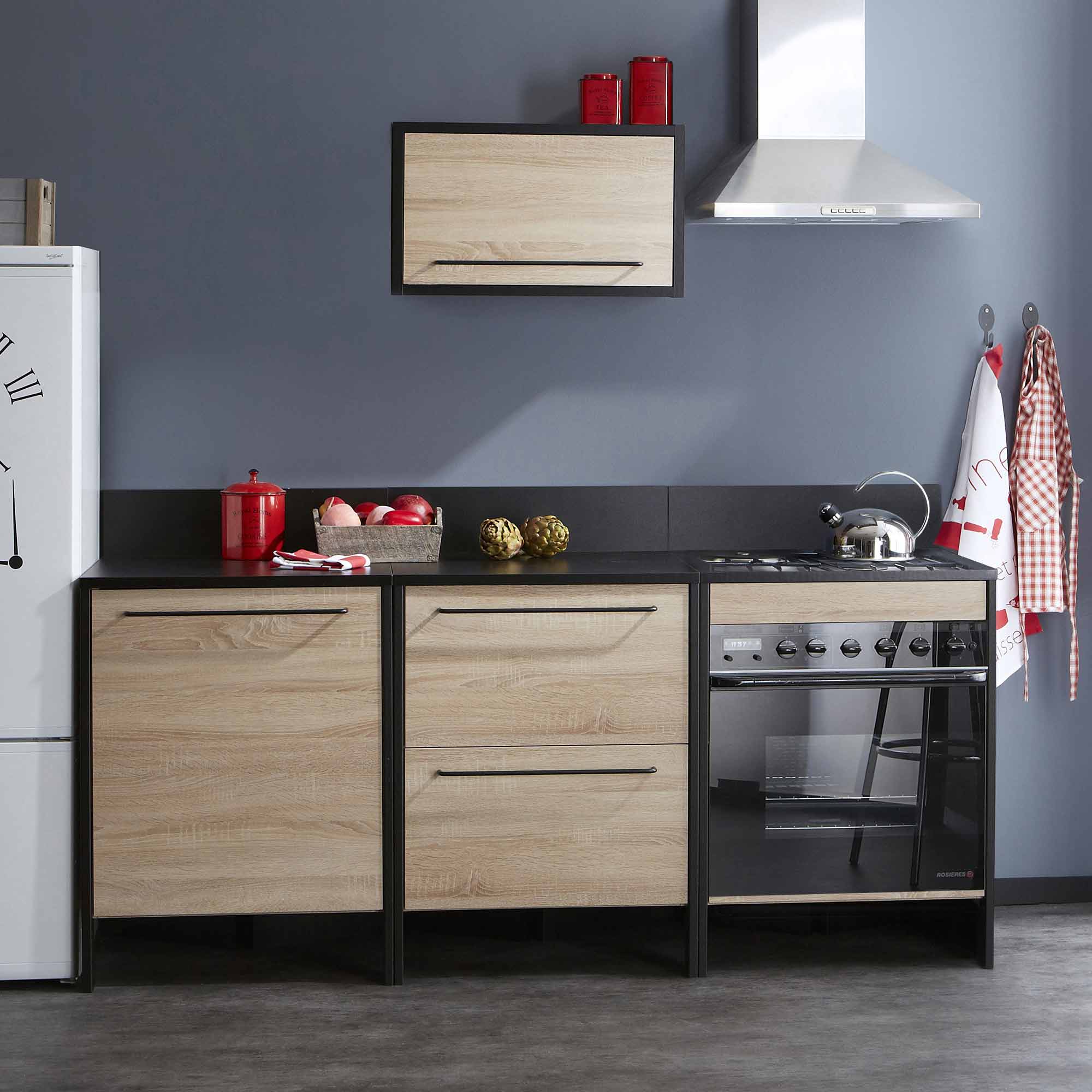 Meuble bas de cuisine Loft pour four / plaque (60 cm) - Comparer avec ...