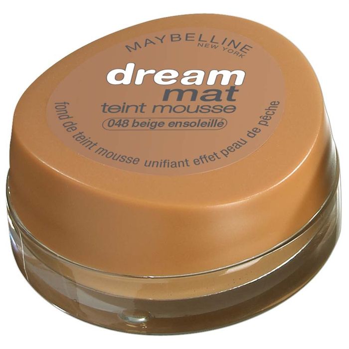 Maybelline Dream Mat Mousse 48 Beige Ensoleillé - Fond de teint mousse ...