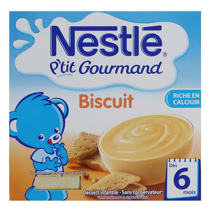 Nestlé P'tit Gourmand Biscuit 4 x 100 g - dès 6 mois - Comparer avec ...
