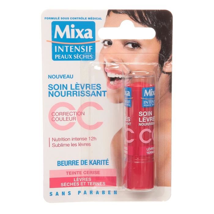 Mixa Soin lèvres nourrissant teinte cerise - Comparer avec Touslesprix.com