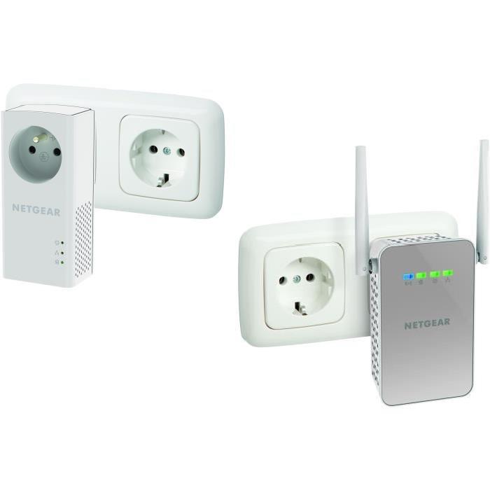 NetGear Powerline PLP1000T - Kit CPL 1000 avec prise additionnelle ...