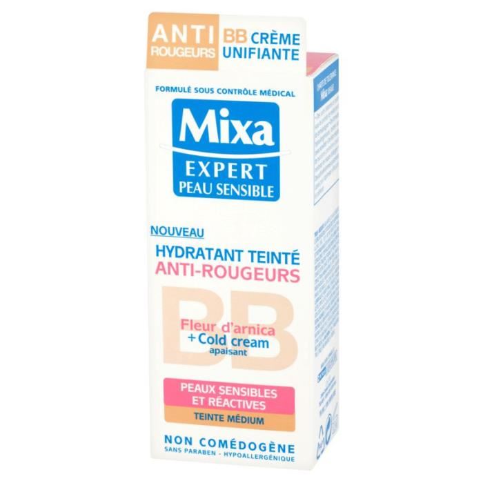 Mixa Expert Peau Sensible - Hydratant Teinté Anti-Rougeurs à l'Extrait ...