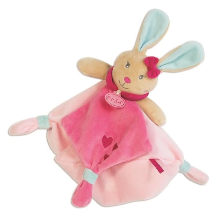 Babynat Doudou plat Perle le lapin - Comparer avec Touslesprix.com